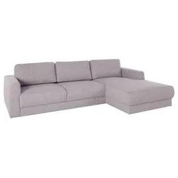 Ecksofa OTTO HOME "Hobro L-Form", grau (hellgrau), B:264cm H:80cm T:175cm, Luxus-Microfaser Lederoptik (100% Polyester);Struktur grob (100% Polyester);Samtoptik (100% Polyester), Sofas, Ecksofa, in 3 Bezugsqualit&auml;ten in vielen Farben, Design by Morten Georgsen