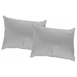 Dekokissen WIRTH "SUNBONE" Gr. 2, grau (grau, gemustert unifarben), B:50cm L:50cm, Polyester, Dekokissen_Sitzkissen_Kissenh&uuml;llen, Kissenh&uuml;lle ohne F&uuml;llung, 2 St&uuml;ck