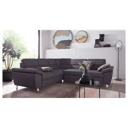 Sit & More Ecksofa SIT & MORE "Sorano L-Form", grau (anthrazit), B:249cm H:88cm T:229cm, Sofas, Ecksofa, wahlweise mit Bett- und Relaxfunktion, inkl. Bettkasten