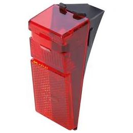Fahrrad-Frontlicht Prophete "LED R&uuml;cklicht classic", schwarz (schwarz, rot), Fahrradlampen