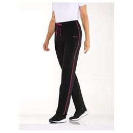 Sporthose Catamaran, Damen, Gr. 26/27, Kurzgr&ouml;&szlig;en, schwarz (schwarz, pink), 100% Baumwolle, unifarben, lang, Hosen Sporthose
