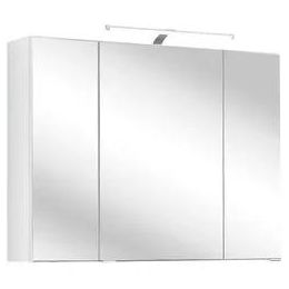 Spiegelschrank Welltime "Portofino", wei&szlig;, B:80cm H:66cm T:20cm, Schr&auml;nke, Spiegelschrank, mit LED-Beleuchtung