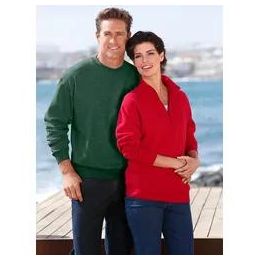 Sweatshirt Fruit of the Loom, Damen, Gr. 5, gr&uuml;n (tannengr&uuml;n), 80% Baumwolle, 20% Polyester, unifarben, Rundhals, Sweatshirts Sweatshirt