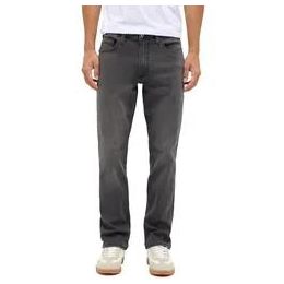5-Pocket-Jeans Mustang "Style Washington Straight", Herren, Gr. 34, L&auml;nge 30, grau (medium, schwarz), Denim/Jeans, Obermaterial: 64% Baumwolle, 31% Polyester, 3% Viskose, 2% Elasthan, straight fit, Jeans 5-Pocket-Jeans, mit leichten Abriebeffekten