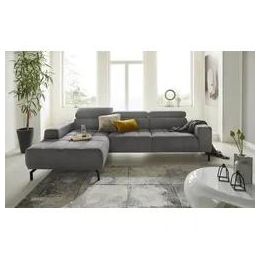 Ecksofa DOMO collection "Cunelli tolle Sitzn&auml;hte als Designelement, fester Sitzkomfort, L-Form", grau, B:292cm H:79cm T:175cm, Sofas, Ecksofa, whlw. verstellbare Kopfteile, passend f&uuml;r g&auml;ngige Saugroboter