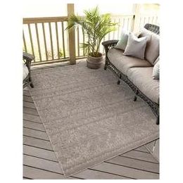Teppich Carpet City "In-& Outdoorteppich Santorini 411, 3D-Effekt, Boho-Optik", braun, B:140cm H:5mm L:200cm, Polypropylen, Teppiche, Teppich, Wetterfest & UV-best&auml;ndig f&uuml;r Terrasse, Balkon, K&uuml;che, Flur
