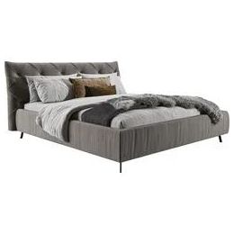 Polsterbett Home Affaire "Elloree, in 4 Breiten bis 200cm, auch in Leder", grau (stone), B:176cm H:105cm L:234cm, 100% Polyester, Betten, Polsterbett, Kopfteilh&ouml;he 105 cm, belastbar bis 280 kg, auch in &Uuml;berl&auml;nge 220cm