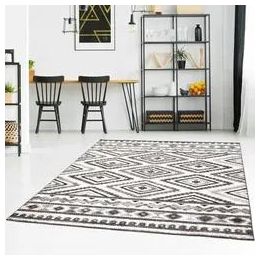 Teppich Carpet City "Moda 1129" Gr. 7, grau, B:80cm H:11mm L:300cm, Kunstfaser, Teppiche, Teppich, Kurzflor, Wohnzimmer