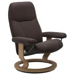 Relaxsessel stressless "Consul", braun (chocolate paloma), B:85cm H:100cm T:77cm, Leder BATICK: BATICK ist ein leicht korrigiertes, durchgef&auml;rbtes und genarbtes M&ouml;belleder, bei dem die meisten Unebenheiten und Spuren in der Regel entfernt wurden.;Leder PALOMA: PALOMA ist ein durchgef&auml;rbtes Semianilin-M&ouml;belleder mit nat&uuml;rlicher Narbung.;ROHLEDER Stoff Q2 FARON: Ein fester zuverl&auml;ssiger Boucl&eacute; mit e