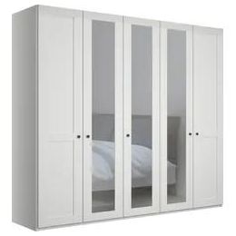 Kleiderschrank Wiemann "G&ouml;teborg, mit 95 &Ouml;ffnungswinkel, Made in Germany", wei&szlig; (wei&szlig;, kristallspiegel), B:246,3cm H:216cm T:58cm, Glas, Holzwerkstoff, Schr&auml;nke, Kleiderschrank, inkl. Spiegel und T&uuml;rend&auml;mpfung, moderner Landhausstil