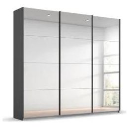Schwebet&uuml;renschrank Rauch "Kleiderschrank Schrank Garderobe W&auml;scheschrank Ankleide ORACLE", grau (graumetallic), B:203cm H:210cm T:62cm, Holzwerkstoff, Schr&auml;nke, Schwebet&uuml;renschrank, mit vollfl&auml;chig aufgelegten Spiegelelementen MADE IN GERMANY