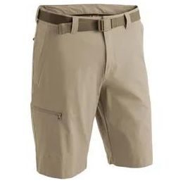 Funktionsshorts Maier Sports "Huang", Herren, Gr. 48, Normalgr&ouml;&szlig;en, beige (dunkelbeige), 90%Polyamid, 10% Elasthan, Hosen, Herren Shorts, kurze Outdoor-Hose, Bermudas mit 4 Taschen, Regular Fit