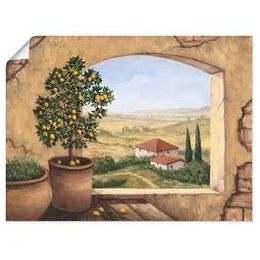 Wandbild Artland "Fenster in der Toskana", beige (farbe bild(er): naturfarben), B:80cm H:60cm, Bilder, als Alubild, Leinwandbild, Poster, Wandaufkleber in verschied. Gr&ouml;&szlig;en