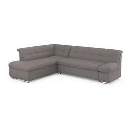 Ecksofa DOMO collection "Mona L-Form bequem und komfortabel, Breite 271cm, L-Form", braun (schlamm), B:271cm H:80cm T:213cm, Struktur fein 100% Polyester;Chenilleoptik 100% Polyester, Sofas, Ecksofa, wahlweise mit Bett- und Armlehnfunktion