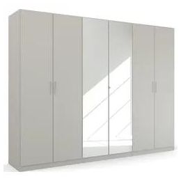 Dreht&uuml;renschrank Rauch "Kleiderschrank Schrank Garderobe Ankleide PURE BY QUADRA SPIN", grau (seidengrau), B:271cm H:210cm T:54cm, Holzwerkstoff, Schr&auml;nke, Dreht&uuml;renschrank, in puristischem Design mit Griffen in Alufarben MADE IN GERMANY