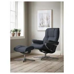 Relaxsessel stressless "Mayfair", blau (shadow blau paloma), B:92cm H:103cm T:79cm, Leder PALOMA: PALOMA ist ein durchgef&auml;rbtes Semianilin-M&ouml;belleder mit nat&uuml;rlicher Narbung., Sessel, Relaxsessel, mit Cross Base, Gr&ouml;&szlig;e S, M & L, Holzakzent Schwarz