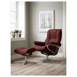 Relaxsessel stressless "Mayfair", rot (rot dinamica), B:79cm H:102cm T:73cm, Microfaser DINAMICA (88% Polyester, 12% Polyurethan), Sessel, Relaxsessel, mit Cross Base, Gr&ouml;&szlig;e S, M & L, Holzakzent Schwarz