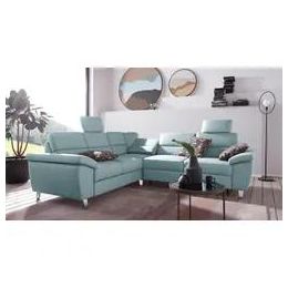 Sit & More Ecksofa SIT & MORE "Sorano L-Form", blau (aqua), B:249cm H:88cm T:229cm, Sofas, Ecksofa, wahlweise mit Bett- und Relaxfunktion, inkl. Bettkasten