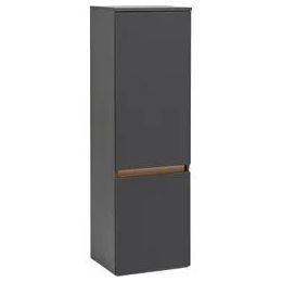 Midischrank Welltime "Lienz", grau (mattgrau), B:40cm H:130cm T:35cm, MDF, Schr&auml;nke, Midischrank