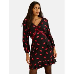 Love & Roses Kleid Damen Gr&ouml;&szlig;e 36 blutrot / melone / schwarz Sommerkleid