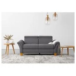 2,5-Sitzer Home Affaire "Lindgren", braun (espresso), B:185cm H:84cm T:93cm, 100% Polyester, Sofas, wahlweise mit TV-Funktion, links oder beidseitig, Kopfteilverstellung