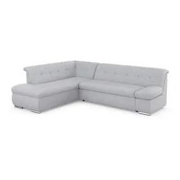 Ecksofa DOMO collection "Mona L-Form bequem und komfortabel, Breite 271cm, L-Form", silber, B:271cm H:80cm T:213cm, Struktur fein 100% Polyester;Chenilleoptik 100% Polyester, Sofas, Ecksofa, wahlweise mit Bett- und Armlehnfunktion