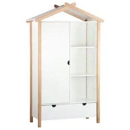 M&ouml;bilia Kleiderschrank M&Ouml;BILIA "Dolidoo", wei&szlig;, B:112cm H:187cm T:51cm, Holzwerkstoff, Massivholz, Schr&auml;nke, Kleiderschrank, f&uuml;r das Kinderzimmer