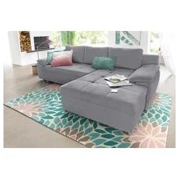 Ecksofa Home Affaire "Labene L-Form", grau, B:270cm H:82cm T:90cm, Struktur fein (95% Polyester, 5% Polyamid);Luxus-Microfaser ALTARA NUBUCK (100% Polyester);Kunstleder SOFTLUX / Struktur (100% Polyester);Struktur (100% Polyester);Flachgewebe (95% Polyester, 5% Polyamid), Sofas, Ecksofa, wahlweise mit Bettfunktion und Bettkasten, auch als XXL-Variante