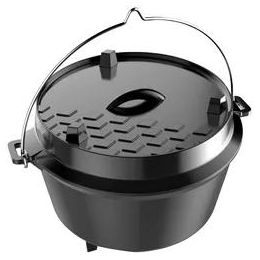 Grilltopf Tepro "Dutch Oven L", schwarz, B:41,1cm H:26,2cm L:31cm, T&ouml;pfe, Grilltopf, 12 Liter