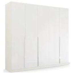 Dreht&uuml;renschrank Rauch "Kleiderschrank Schrank Garderobe Ankleide GLAMOUR BY QUADRA SPIN", wei&szlig; (alpinwei&szlig;, hochglanz wei&szlig;), B:226cm H:210cm T:54cm, Holzwerkstoff, Schr&auml;nke, Dreht&uuml;renschrank, mit eleganter Hochglanzfront und Stangengriff MADE IN GERMANY