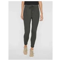 V&eacute;ro Moda Jogger Pants VERO MODA "VMEVA MR LOOSE STRING PANT GA NOOS", Damen, Gr. XL (42), L&auml;nge 32, grau (peat), Web, Obermaterial: 65% Viskose (LENZINGTM ECOVEROTM), 30% Nylon, 5% Elasthan, unifarben, loose fit 7/8-L&auml;nge, Hosen, hinten mit elastischem B&uuml;ndchen