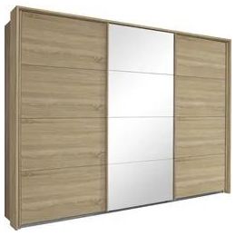 Schwebet&uuml;renschrank Rauch "Kleiderschrank Schrank Garderobe Schlafzimmerschrank TUBONA", braun (struktureichefarben hell), B:278cm H:233cm T:64cm, Holzwerkstoff, Schr&auml;nke, Schwebet&uuml;renschrank Kleiderschrank, mit umfangreicher Innenausstattung und Passepartout MADE IN GERMANY