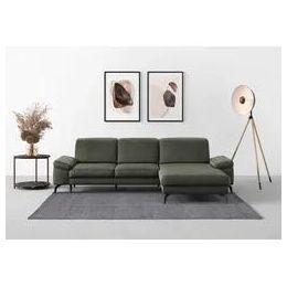 Sit & More Ecksofa SIT & MORE "Cabana L-Form", gr&uuml;n (olive), B:301cm H:84cm T:195cm, 95% Polyester, 5% Polyamid, Sofas, Ecksofa, Recamiere, wahlweise mit Sitztiefen-, Armlehnen- und Kopfteilfunktion