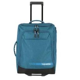 Weichgep&auml;ck-Trolley Travelite "KICK OFF Reisetasche mit Rollen", Gr. B/H/T: 40cm x 55cm x 20cm 44 l, blau (petrol), Polyester, unifarben, Koffer, gro&szlig;e Reise- und Freizeittasche &ndash; ideal als Reisegep&auml;ck