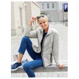 Anorak Casual Looks, Damen, Gr. 40, grau (stein), 100% Polyester, gemustert, unifarben, Jacken