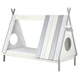 M&ouml;bilia Hausbett M&Ouml;BILIA "Drollig", grau (wei&szlig;, grau), B:105cm L:215cm, Betten, Kinderbett in skandinavischem Look