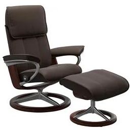 Relaxsessel stressless "Admiral", braun (braun batick), B:84cm H:100cm T:73cm, Leder BATICK: BATICK ist ein leicht korrigiertes, durchgef&auml;rbtes und genarbtes M&ouml;belleder, bei dem die meisten Unebenheiten und Spuren in der Regel entfernt wurden., Sessel, Relaxsessel, mit Signature Base, Gr&ouml;&szlig;e M & L, Gestell Braun