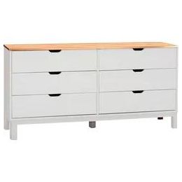 Kommode OTTO HOME "Post", beige (natur, wei&szlig;), B:150cm H:75cm T:39cm, Massivholz, Sideboards, Kommode, massives Kiefernholz, mit vielen Stauraumm&ouml;glichkeiten, Breite 150 cm
