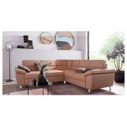 Sit & More Ecksofa SIT & MORE "Sorano L-Form", braun (macchiato), B:249cm H:88cm T:229cm, Sofas, Ecksofa, wahlweise mit Bett- und Relaxfunktion, inkl. Bettkasten