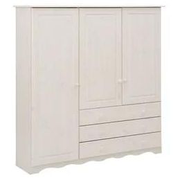 W&auml;scheschrank Home Affaire "Minik", wei&szlig;, B:140cm H:140cm T:35cm, Massivholz, Schr&auml;nke, Mehrzweckschrank, aus sch&ouml;nem massivem Kiefernholz, in unterschiedlichen Farbvarianten