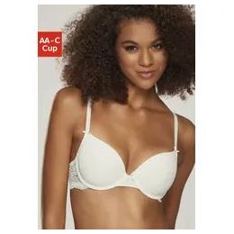 Schalen-BH Nuance, Damen, Gr. 90, Cup A, beige (creme), Spitze, Obermaterial: 85% Polyamid, 15% Elasthan, BHs Schalen-BH, im R&uuml;cken aus Spitze, Cups aus Microtouch, Dessous, Topseller