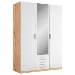 Kleiderschrank Priess "Amsterdam, viel Stauraum durch viele Schubk&auml;sten", wei&szlig; (astkernbuche, wei&szlig;), B:140cm H:193cm T:56cm, Holzwerkstoff, Schr&auml;nke, Kleiderschrank, mit oder ohne LED-Beleuchtung
