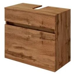 Waschbeckenunterschrank Welltime "Baabe", braun (eiche), B:60cm H:55cm T:35cm, Holzwerkstoff, Schr&auml;nke, Waschbeckenunterschrank, Badm&ouml;bel Breite 60 cm, h&auml;ngende Montage