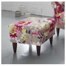 Hocker Home Affaire "Asino", bunt (bunt, grau), B:48cm H:40cm T:48cm, Struktur (100% Polyester);Struktur/Blume (100% Polyester), Hocker, Hocker