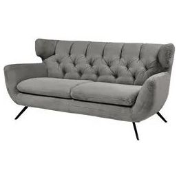 2,5-Sitzer 3C Candy "Beatrice, extravagantes Megasofa, bequem, K&uuml;chensofa, Breite 200cm", grau (dunkelgrau), B:200cm H:94cm T:95cm, 88% Polyester, 12% Polyacryl, Sofas, mit R&uuml;ckensteppung im Rautenmuster, in Samt Optik oder in Breitcord