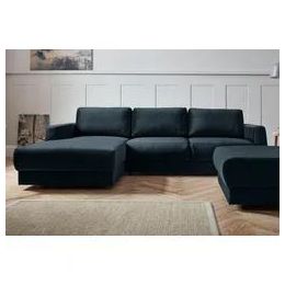 Ecksofa OTTO HOME "Hobro L-Form", gr&uuml;n, B:264cm H:80cm T:175cm, Luxus-Microfaser Lederoptik (100% Polyester);Struktur grob (100% Polyester);Samtoptik (100% Polyester), Sofas, Ecksofa, in 3 Bezugsqualit&auml;ten in vielen Farben, Design by Morten Georgsen