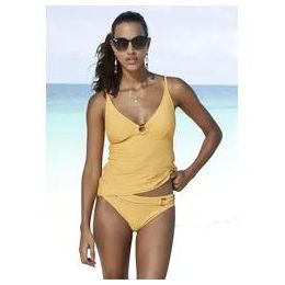 Tankini-Top s.Oliver "Rome", Damen, Gr. 40, Cup A/B, gelb, Polyamid, unifarben, Bikini-Oberteile, in verschiedenen Unifarben