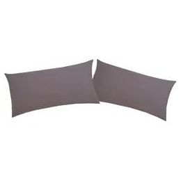 Kissenbez&uuml;ge OTTO HOME "Cremona2", grau (anthrazit), B:40cm L:80cm, Jersey, Obermaterial: 100% Baumwolle, Kissenbez&uuml;ge, Kissenbezug in diversen Gr&ouml;&szlig;en, STANDARD 100 by OEKO-TEX zertifiziert