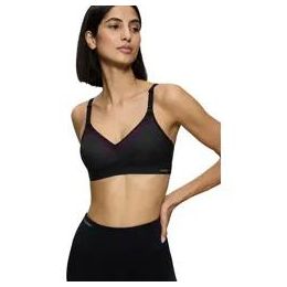 Sport-BH TRIACTION BY Triumph "Triaction Free Motion N EX", Damen, Gr. 85, Cup F, schwarz, Single Jersey, Obermaterial: 50% Polyester, 32% Polyamid, 18% Elasthan (LYCRA), BHs Sport-BH, atmungsaktiv und hoher Halt
