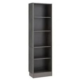 Anbauregal KOCHSTATION "KS-Tulsa", grau (betonfarben dunkel), B:30cm H:200cm T:60cm, Regale, 30 cm breit, 200 cm hoch, mit 5 F&auml;chern, MDF Front